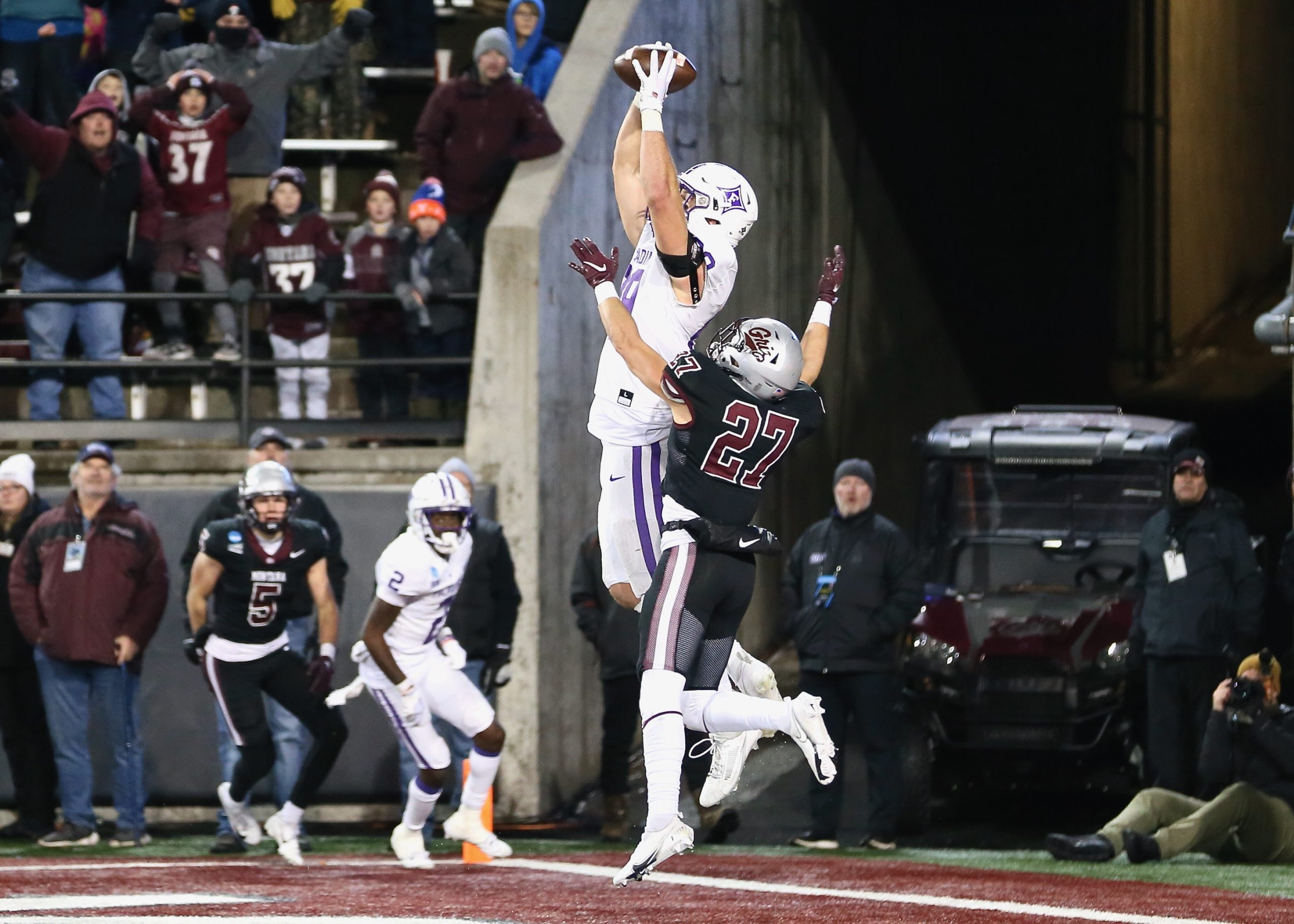 Bergen takes kick, punt back for TD; Griz beat Furman in OT to make ...
